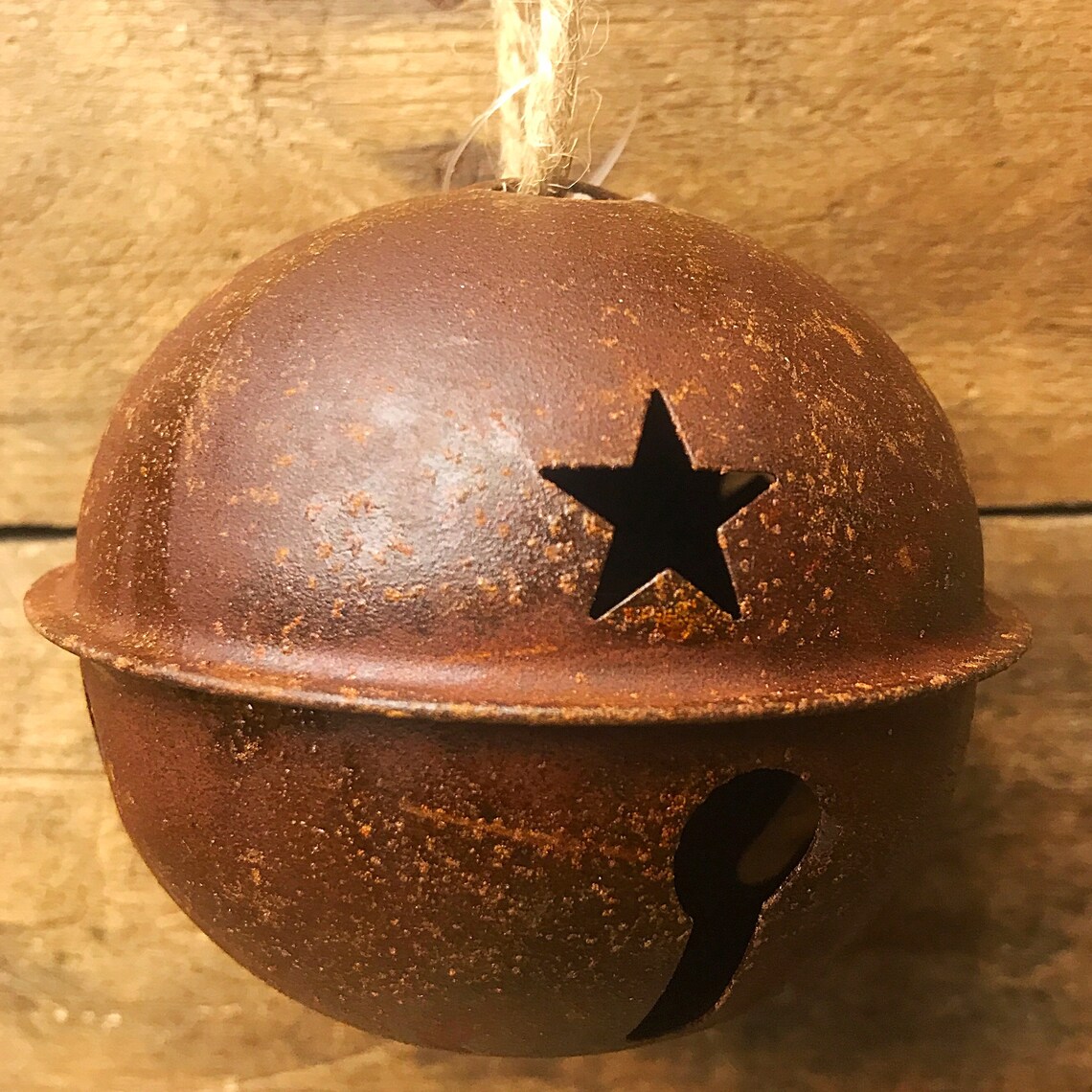 Rusty 3 Jingle Bell With Star Cutouts - Etsy