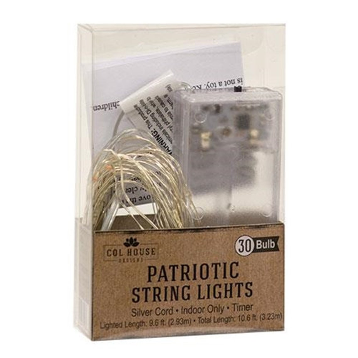 LED Patriotic Bud Lights Red White & Blue 30ct - Etsy