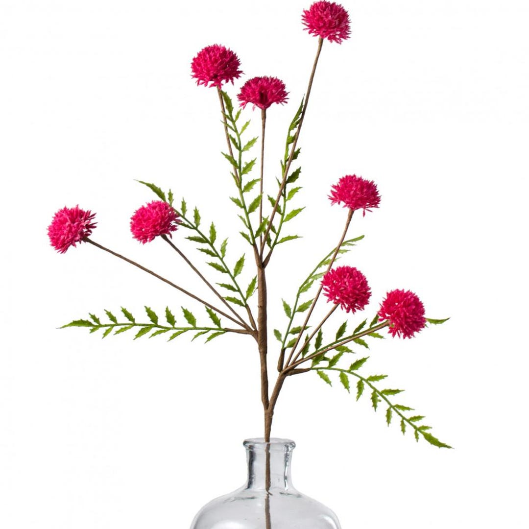Hot Pink Clover 28" Faux Floral Stem - Etsy