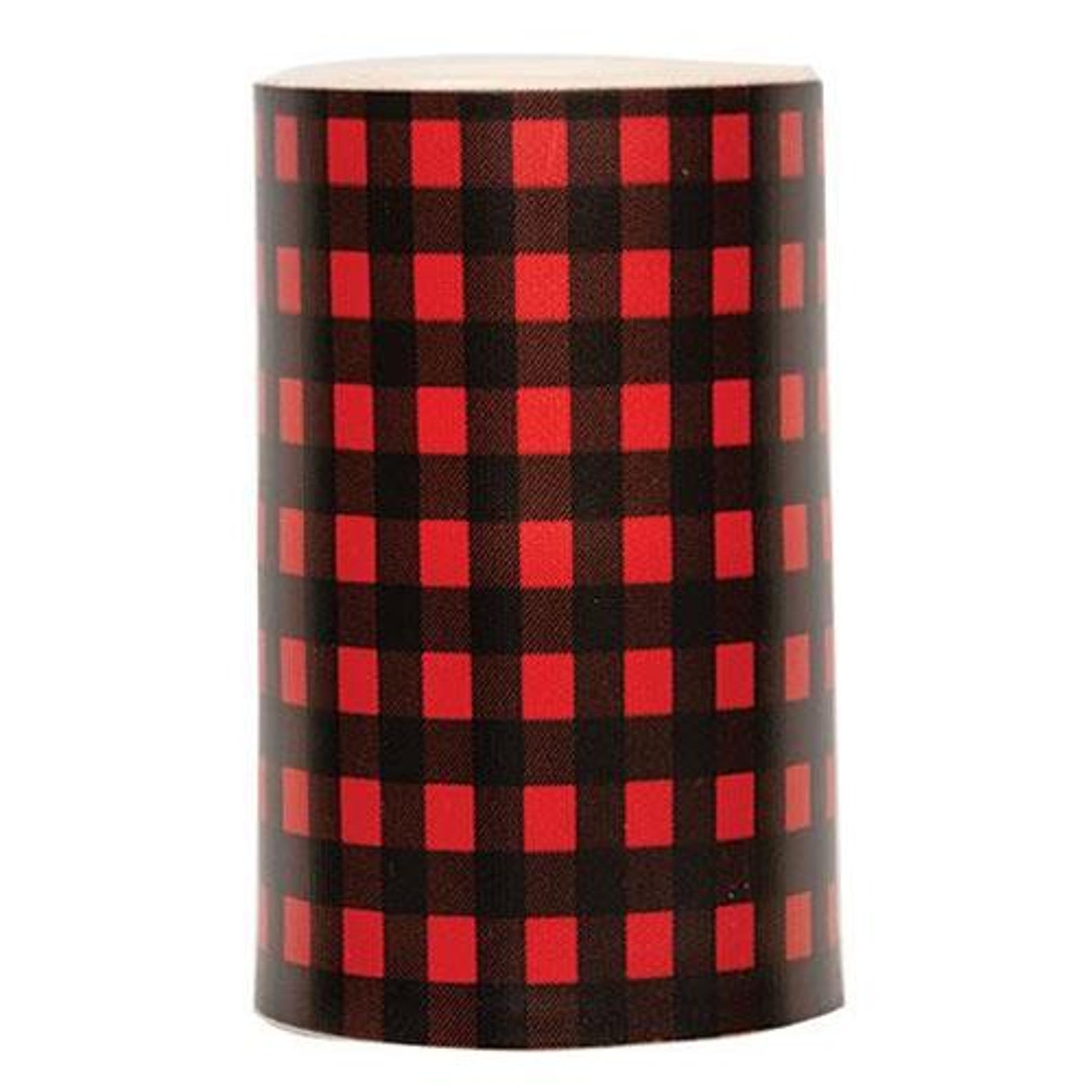 Red Small Buffalo Check 3" X 5" LED Pillar Candle - Etsy