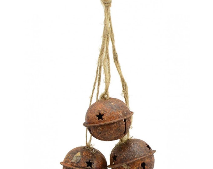 Set of Three Mini Rustic Jingle Bells - Etsy