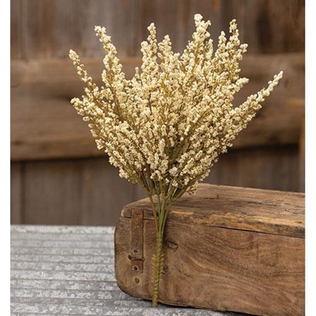 Fall Cream Heather 11" Faux Bush - Etsy