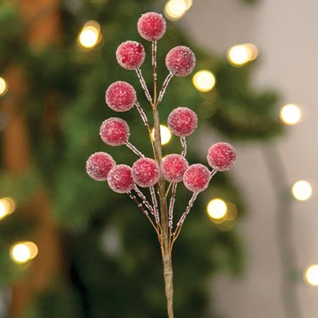 Sugar Berry 8 Faux Holiday Pick - Etsy