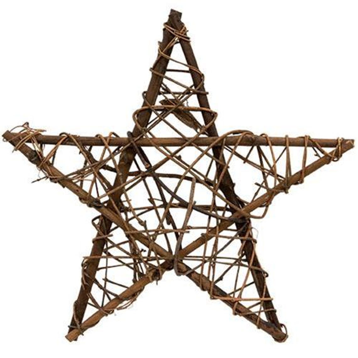 Grapevine Star 12" Natural Decor - Etsy