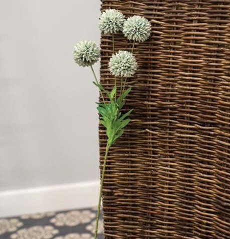 Blue Chrysanthemum Ball 23 Faux Spray | Etsy