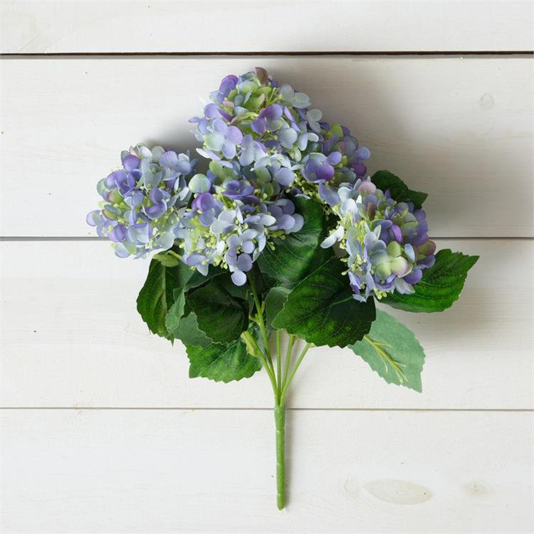 Periwinkle Blue Hydrangea 14 Faux Floral Bunch - Etsy