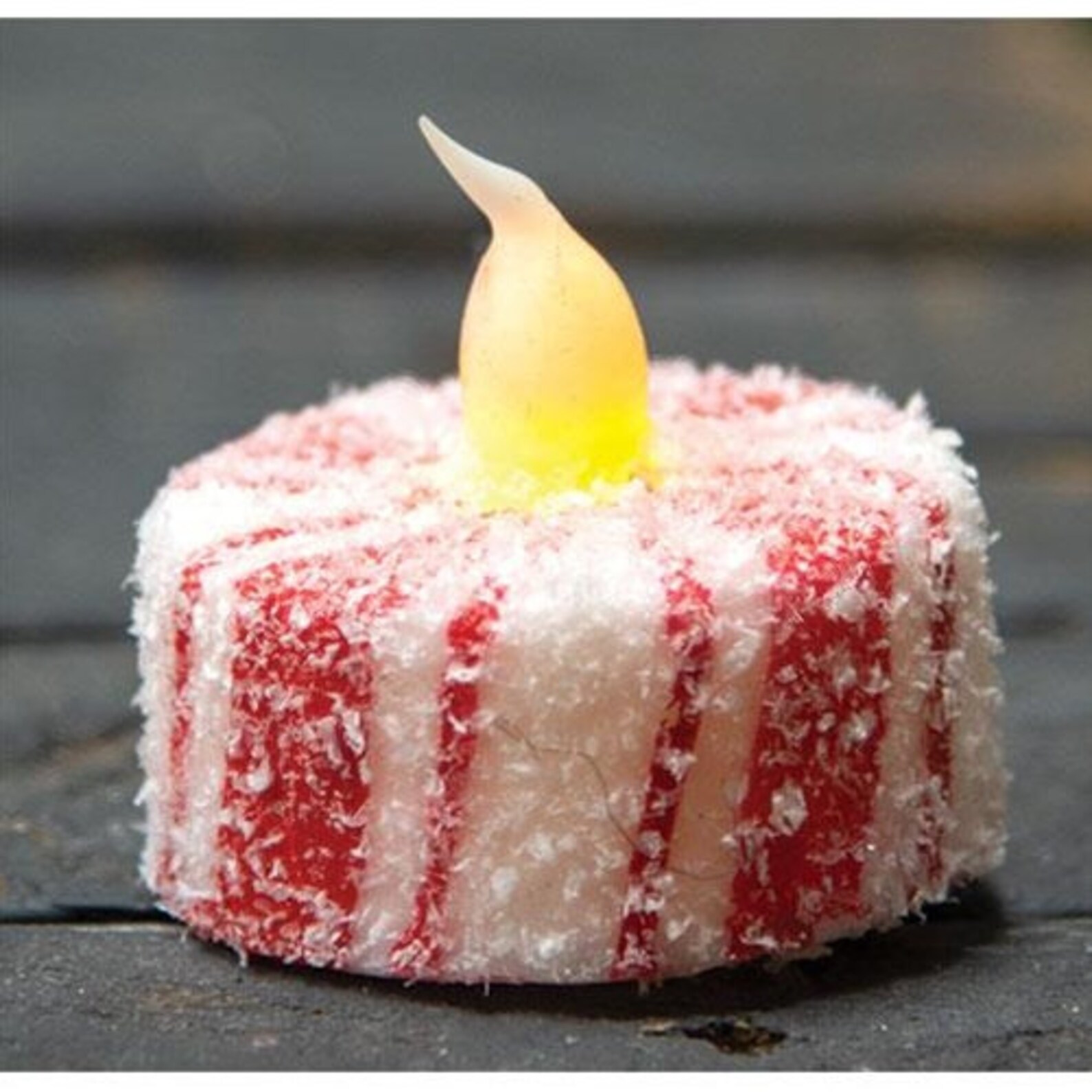 Glittered Candy Cane LED Battery Powered Tealight - Etsy
