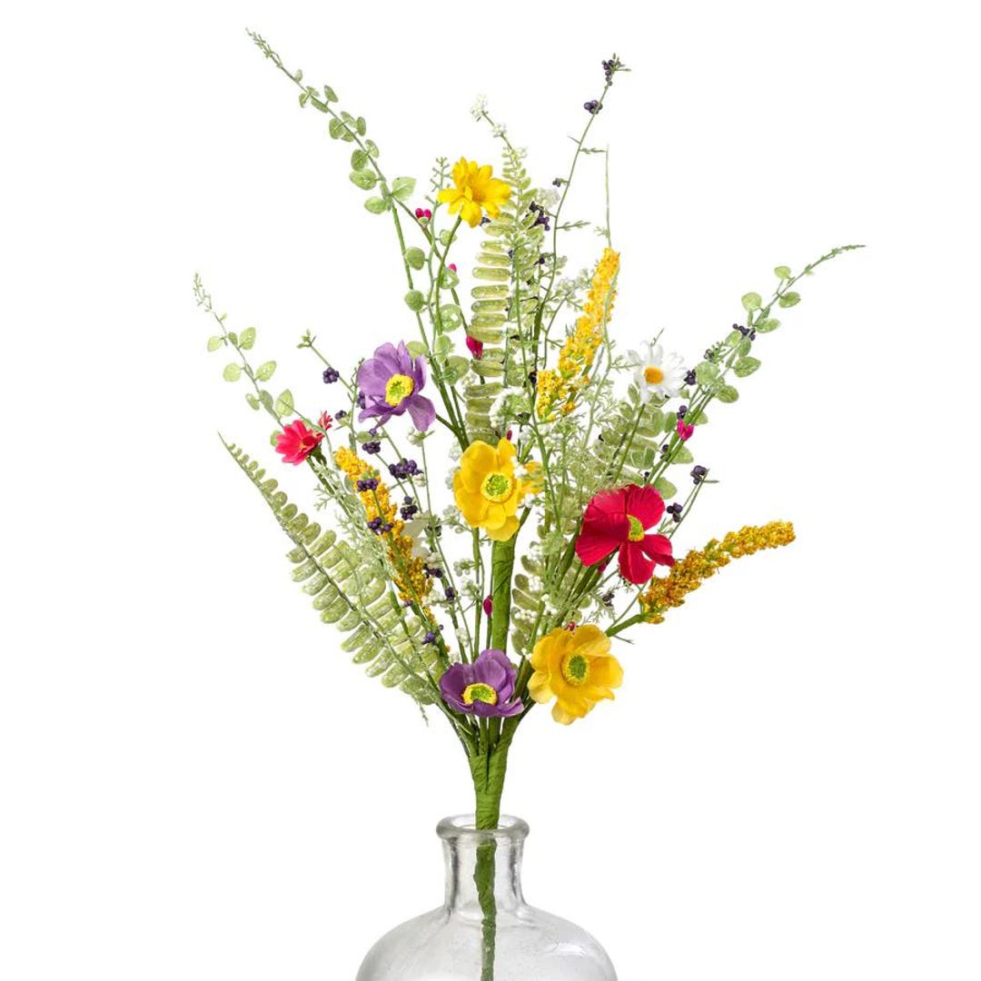 Mixed Spring Wildflowers 26" Faux Floral Spray - Etsy