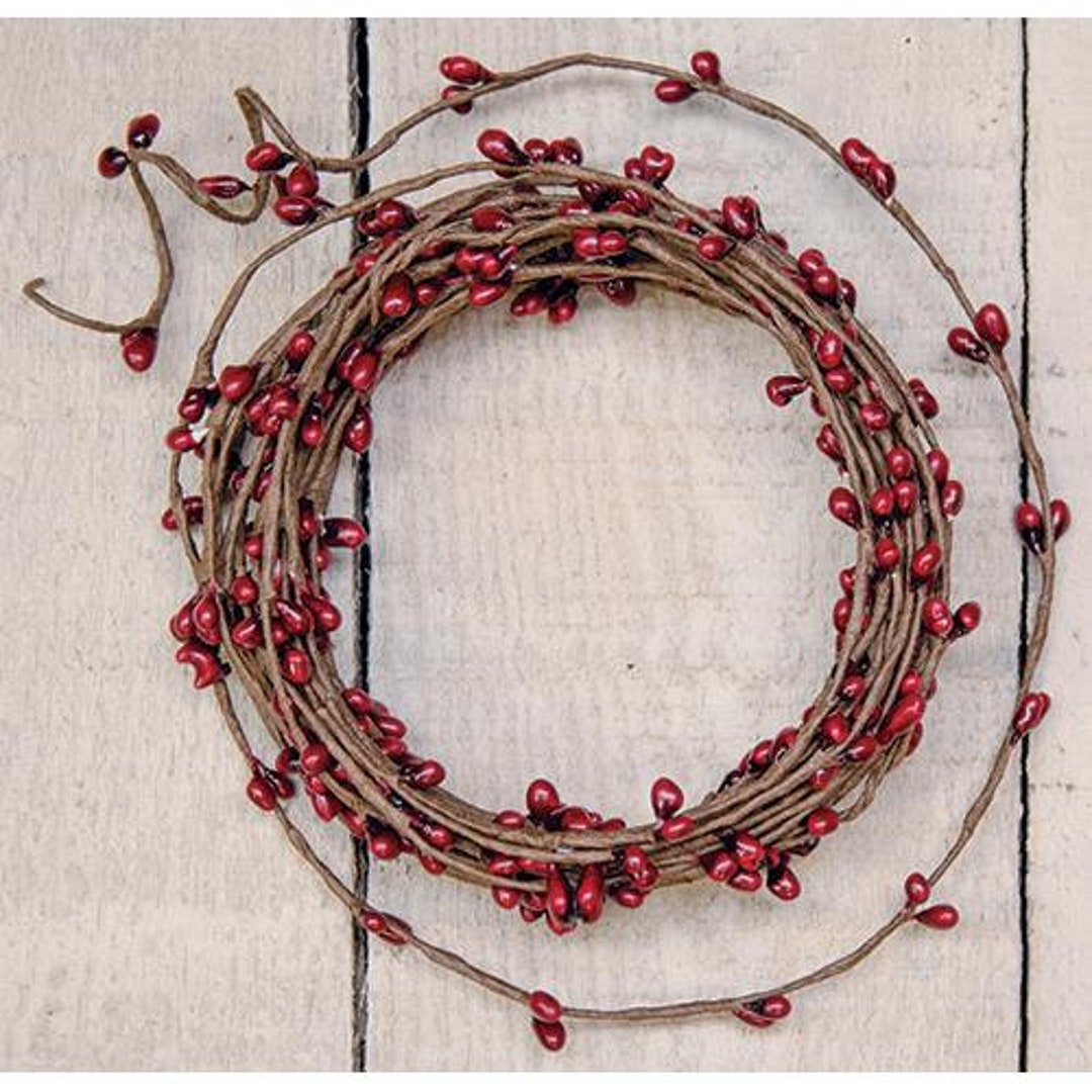 Red Pip Berries String Garland 18 Ft - Etsy