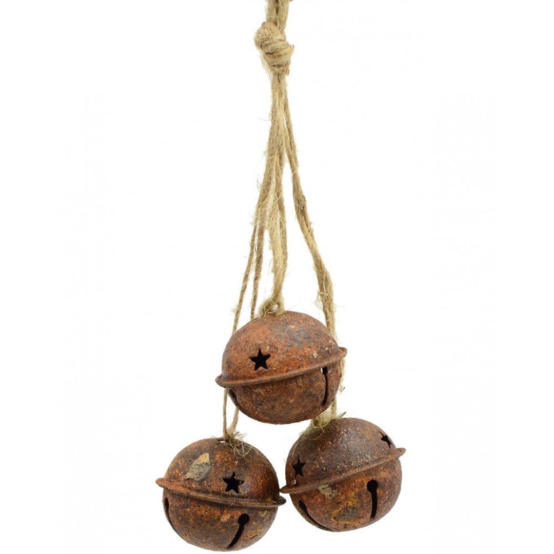 Set of Three Mini Rustic Jingle Bells - Etsy