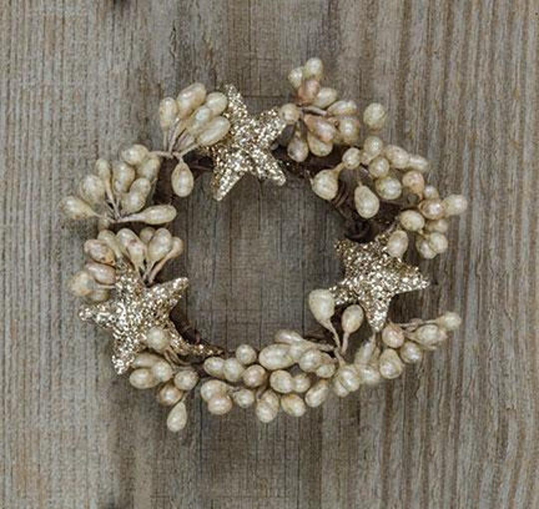 Platinum Pip Berries & Stars 3" Mini Ring - Etsy