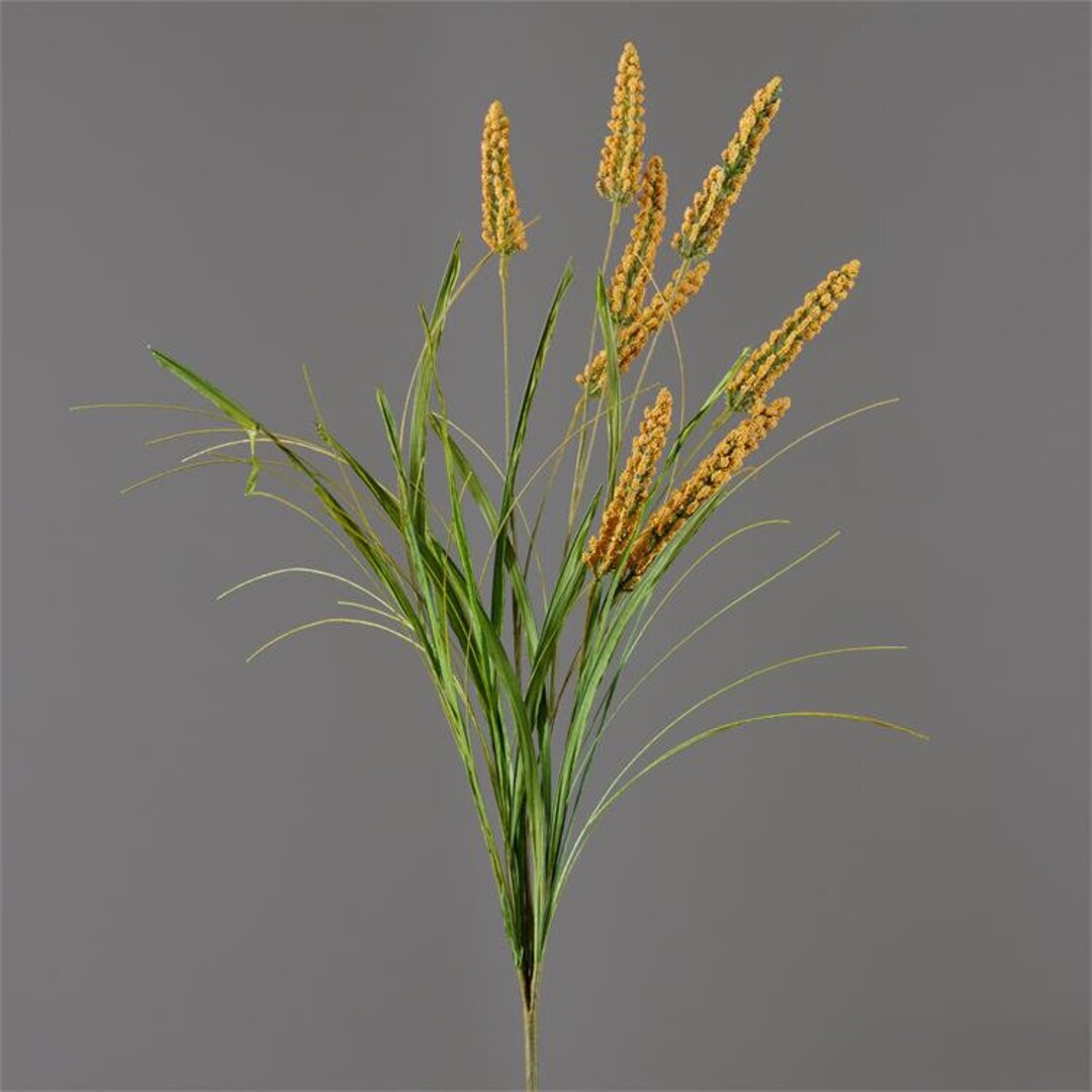 Mustard Spike With Foliage Faux Spray - Etsy