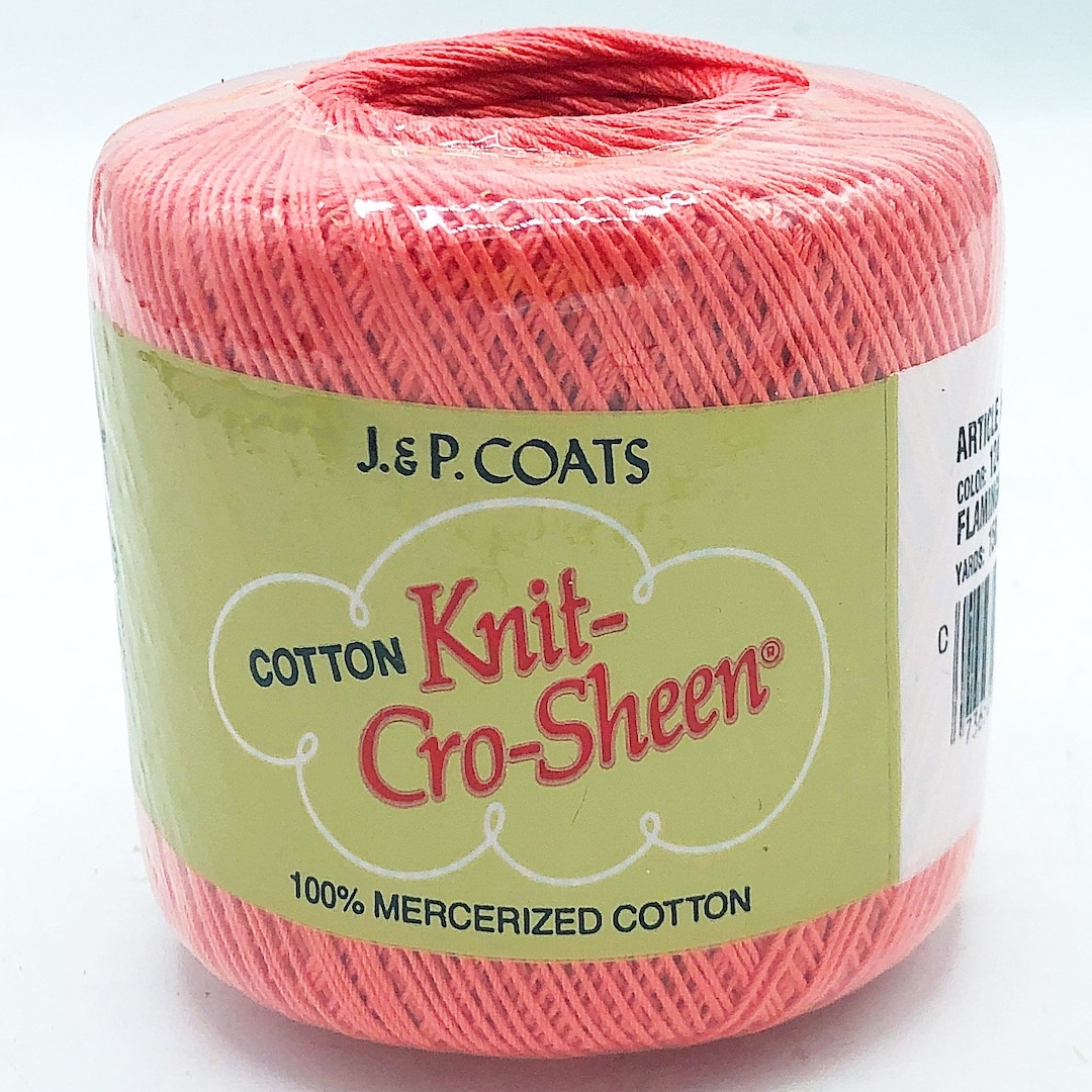 J & P Coats Knit-cro-sheen 150 Yd Flamingo 124 - Etsy