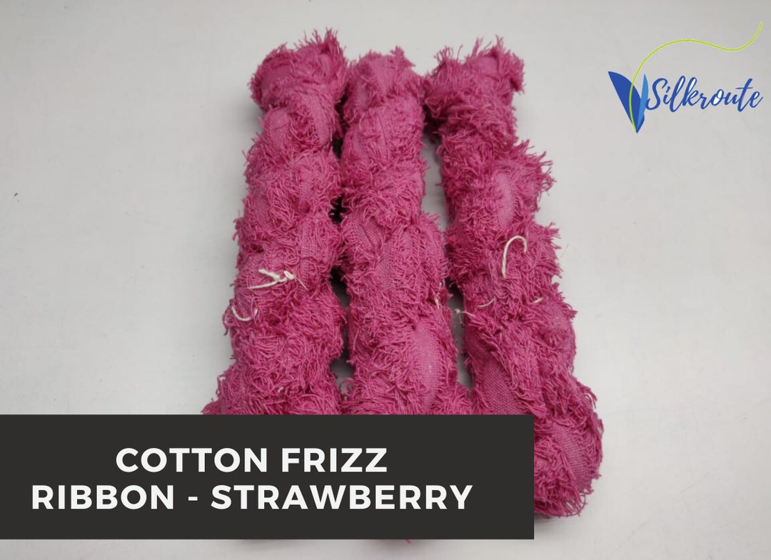 Recycled Cotton Frizz Ribbon - Strawberry, Cotton Frizz Ribbon ...