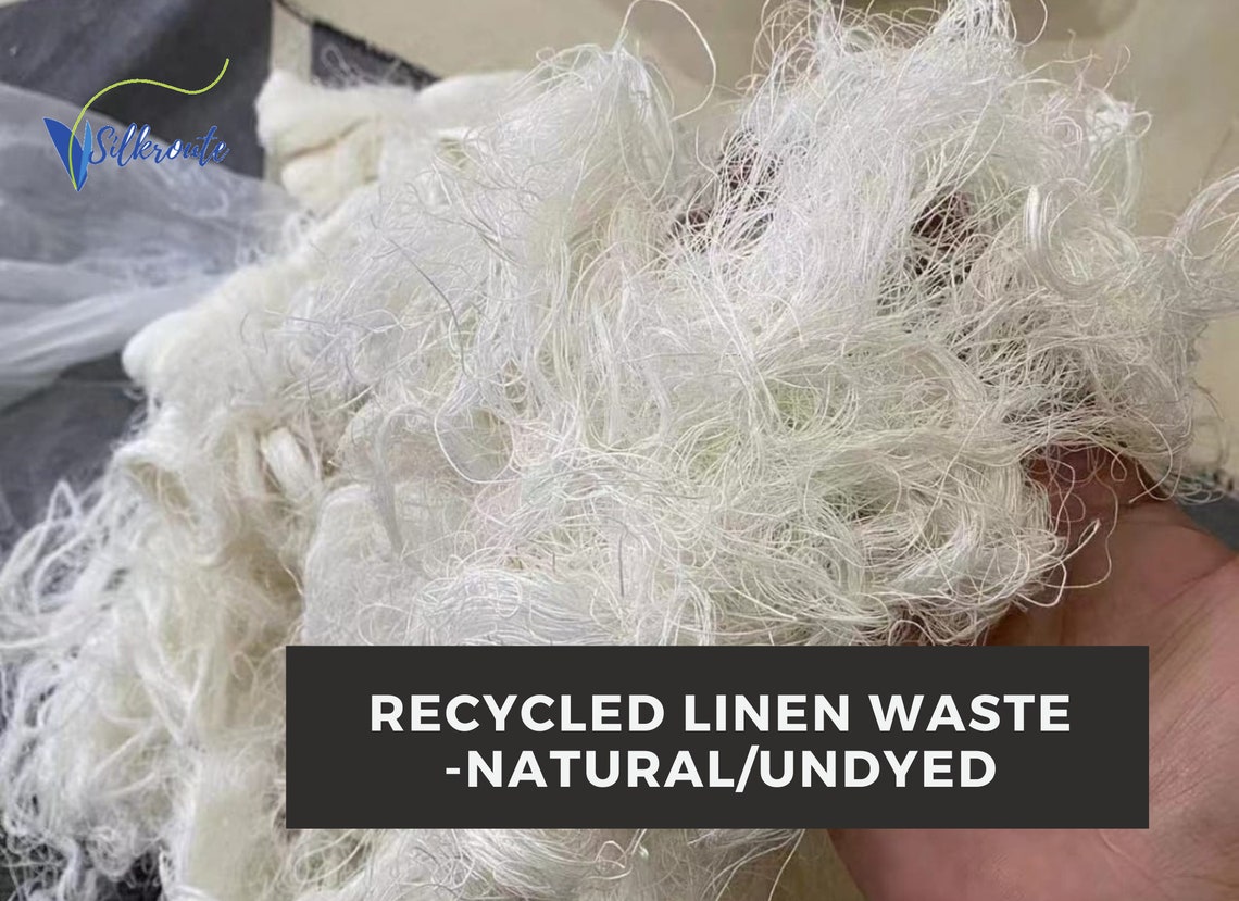 Linen Waste Undyed Recycled Linen Natural Linen Fiber - Etsy