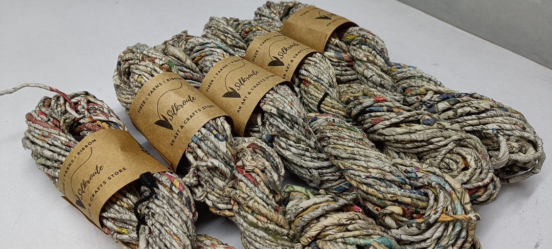 Recycled Paper Yarn | Newspaper Yarn | Paper Yarn | Upcycled Paper Yarn ...