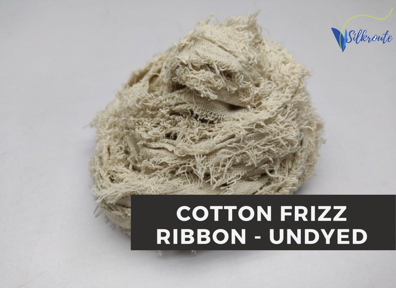 Recycled Cotton Frizz Ribbon Undyed/natural Cotton Frizz - Etsy