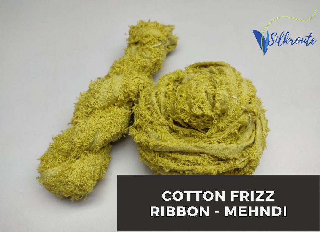 Recycled Cotton Frizz Ribbon Mehndi, Cotton Frizz Ribbon, Recycled ...