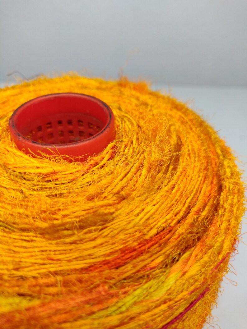 Recycled Sari Silk Yarn Prime Orange Sari Silk Yarn - Etsy