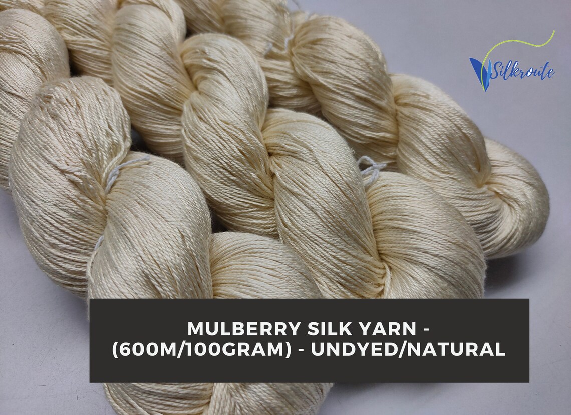 Mulberry Silk Yarn 600M/100 Gram undyed/natural Mulberry | Etsy