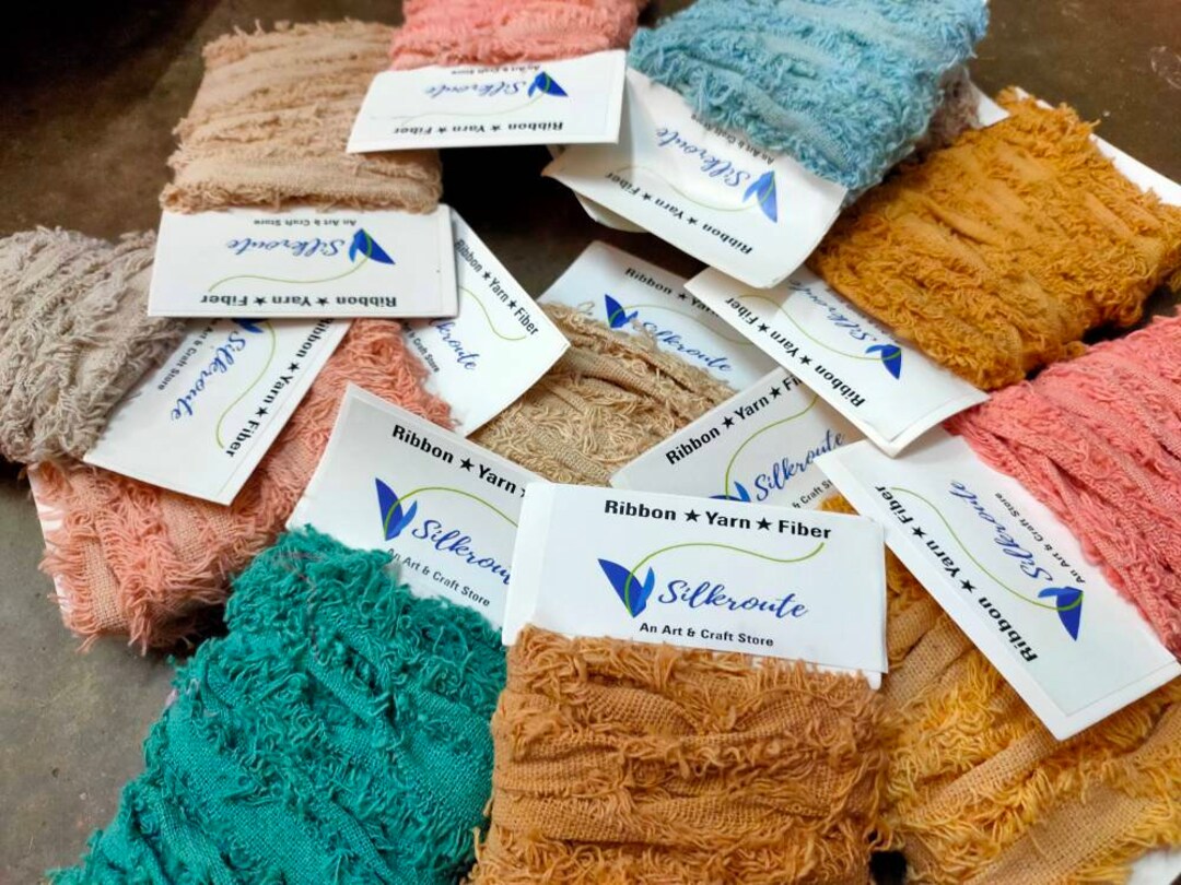 Buy 5 Yards Combo Recycle Cotton Frizz Ribbon Frizzy Ribbon Cotton ...