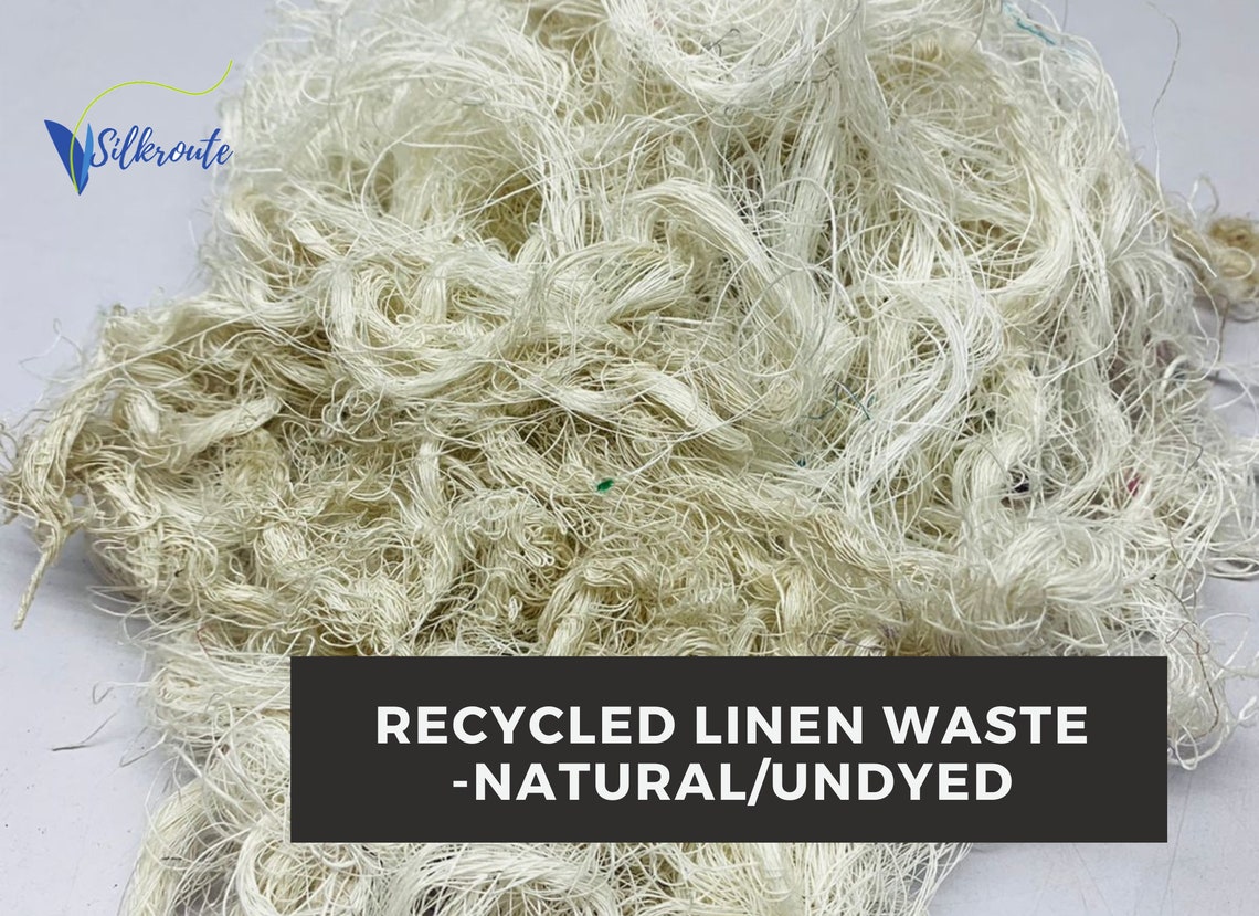 Linen Waste Undyed Recycled Linen Natural Linen Fiber - Etsy