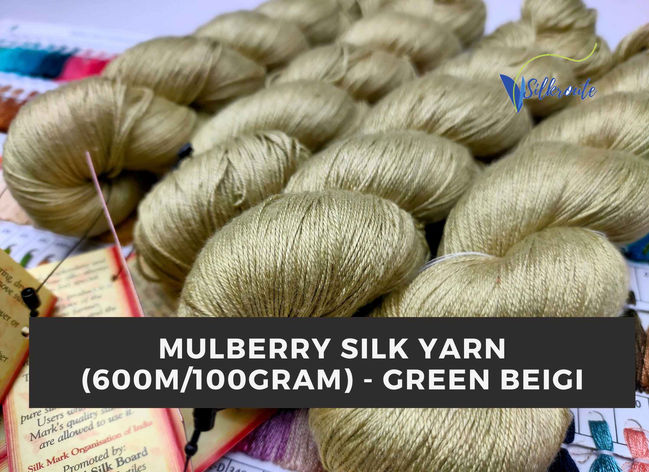 Mulberry Silk Yarn 600M/100 Gram Green Beigi Mulberry Silk Yarn ...