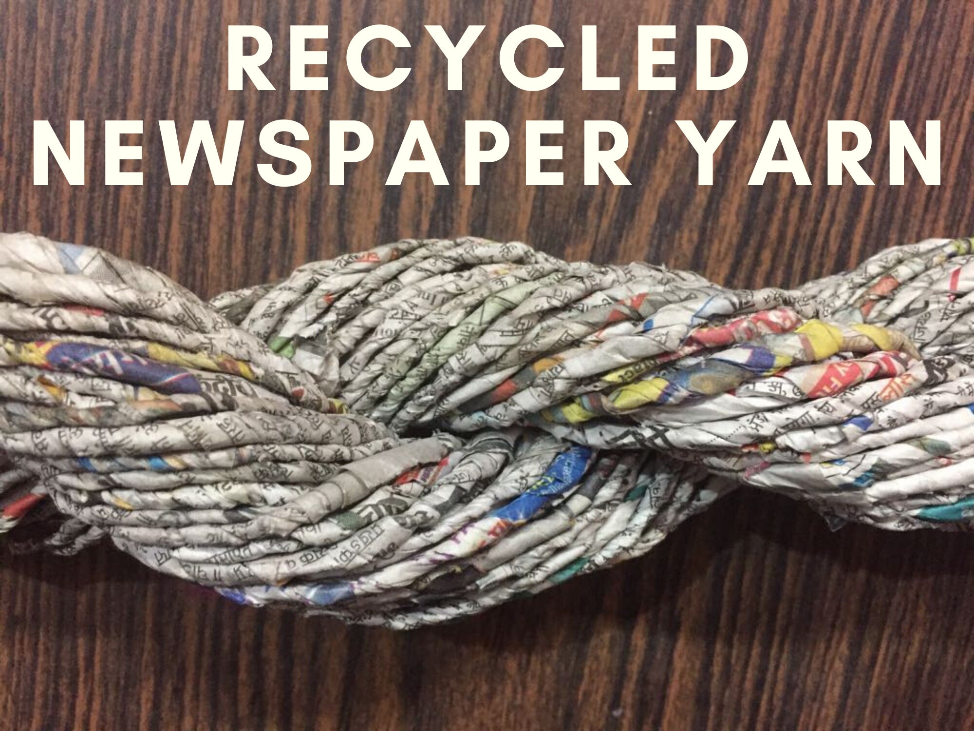 Recycled Paper Yarn Newspaper Yarn Paper Yarn | Etsy