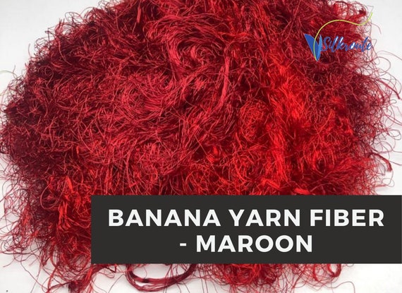 Banana Fiber Banana Yarn Fiber Maroon - Etsy