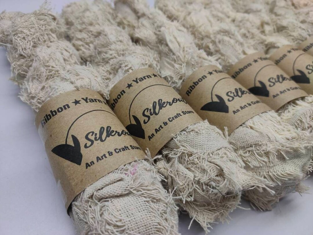 Recycled Cotton Frizz Ribbon - Undyed/natural | Cotton Frizz Ribbon ...
