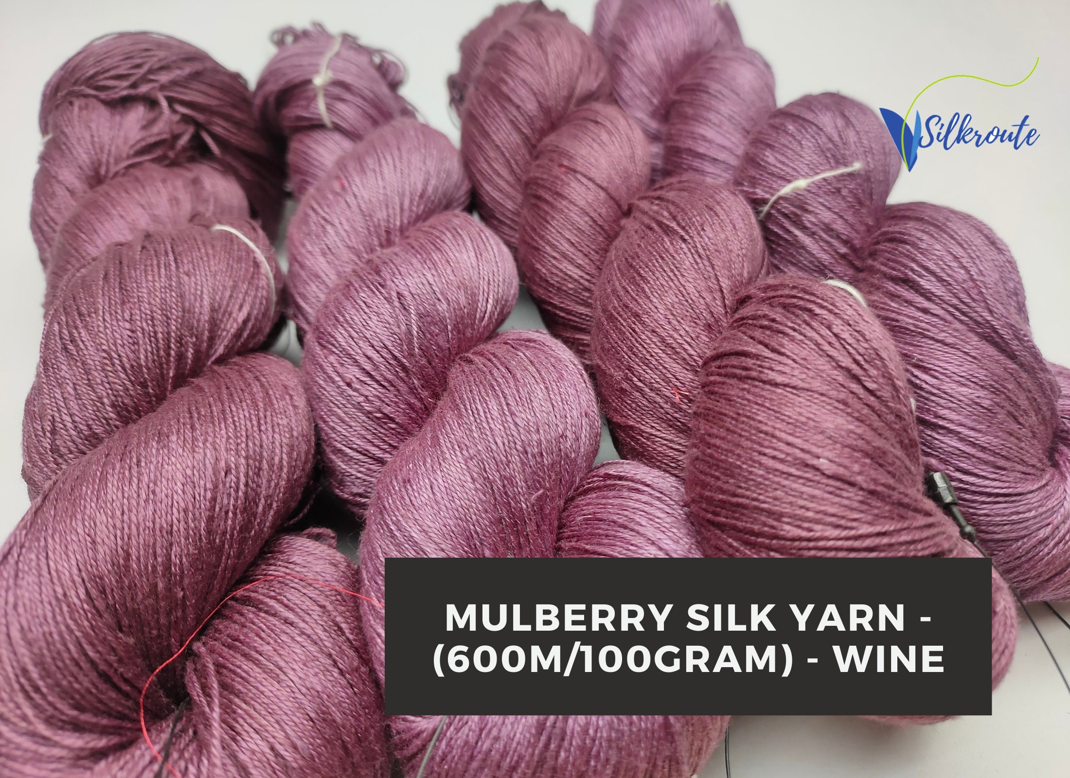 Mulberry Silk Yarn 600M/100 Gram Wine SR-147-LS Mulberry - Etsy