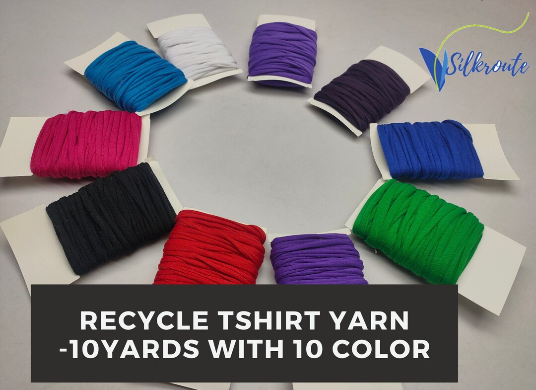 10 Yards von 10 Farben recyceltes Tshirt-Band, Premium-Band, recyceltes ...