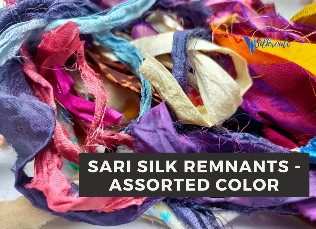 Sari Silk Ribbon Remnants, Jewelry Ribbon, Craft Ribbon, Silk Sari ...