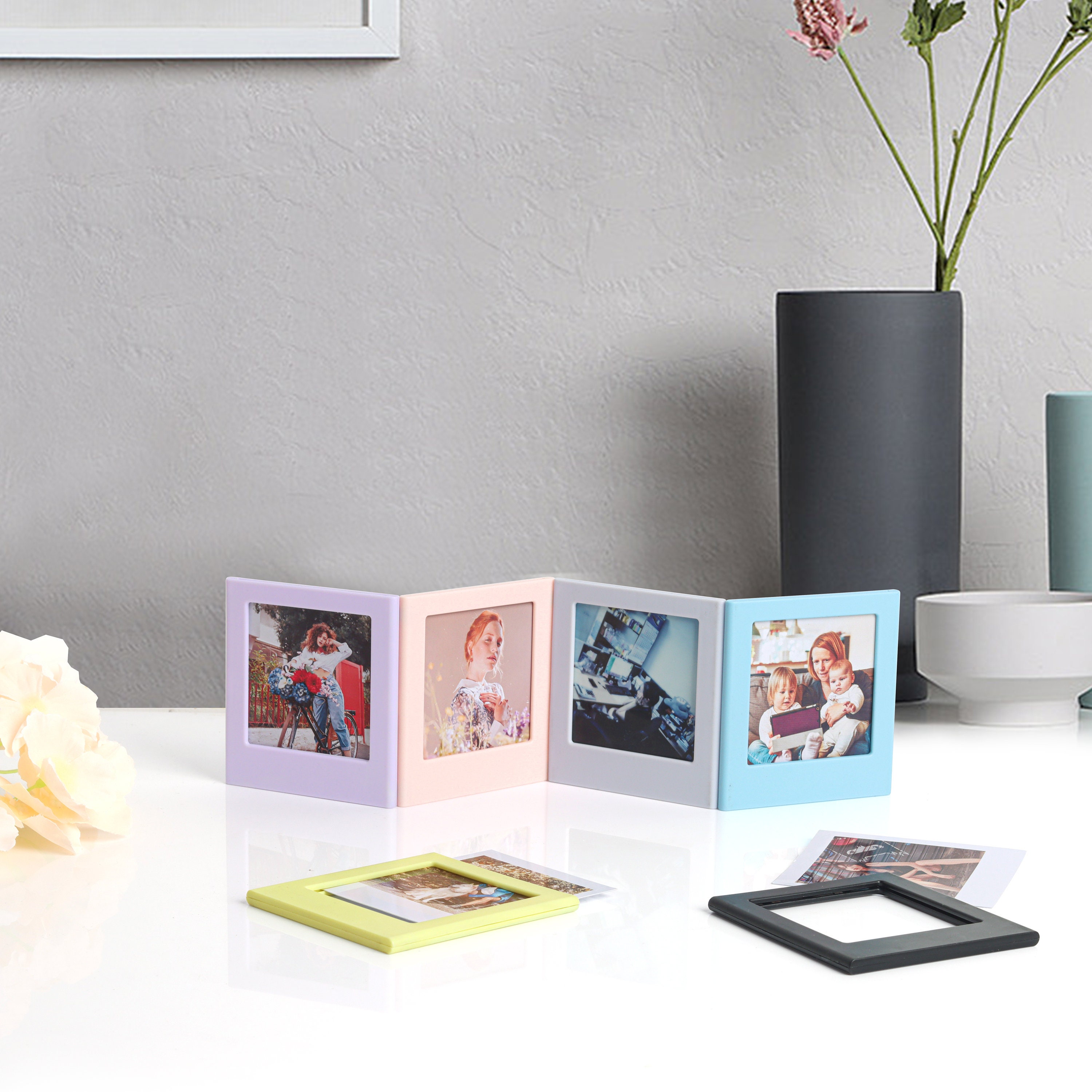 Polaroid Square Magnet Frames Set of 7 Square Polaroid Frames Assorted ...