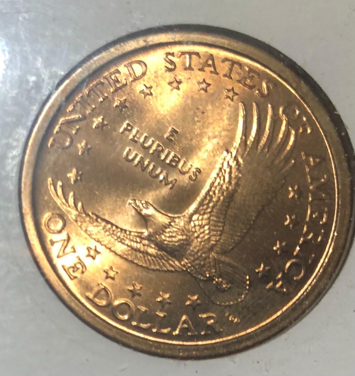 2000P USA SACAGAWEA “toned” UNCIRCULATED Dollar Coin With Holder and ...