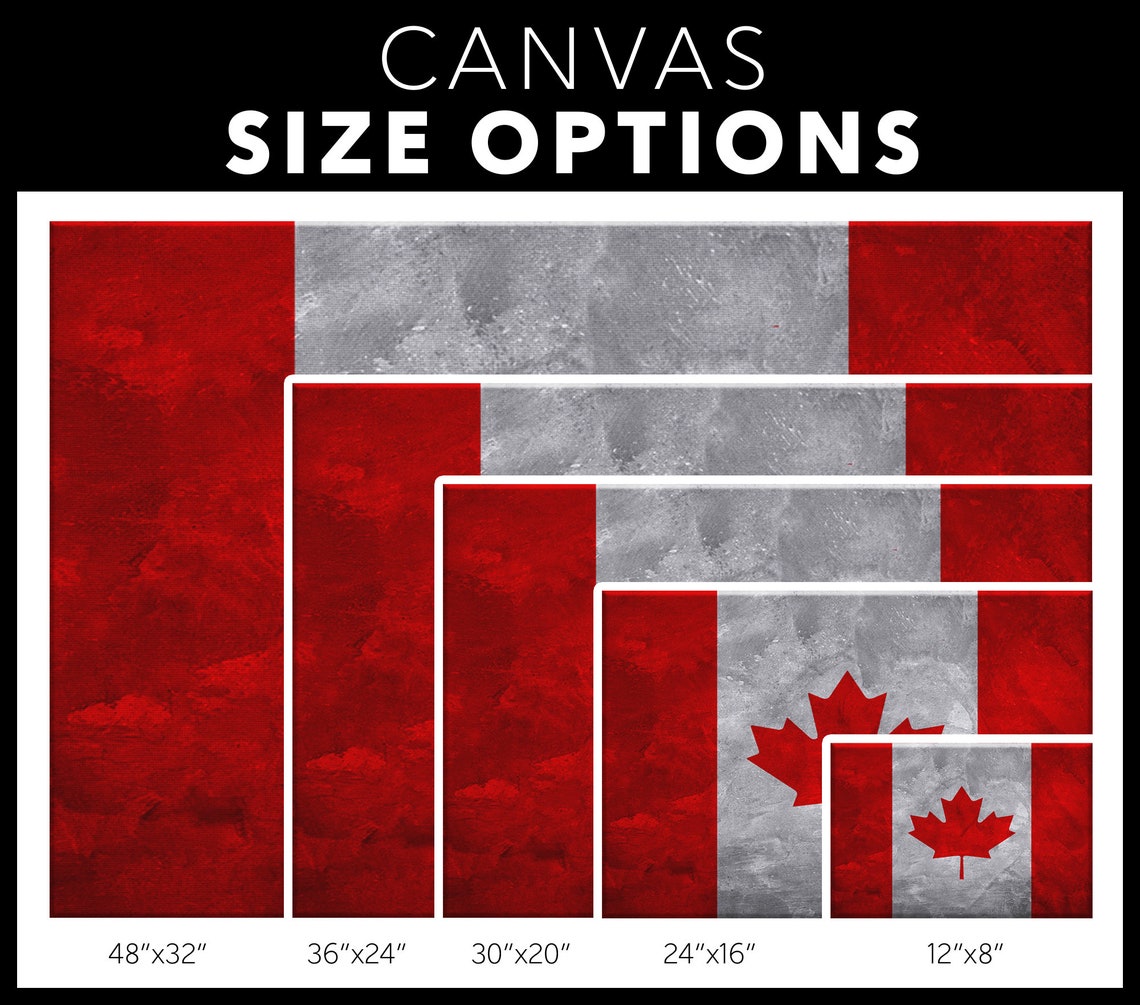 Canada Flag Canvas Print, Ready to Hang, Canadian Wall Art - Etsy