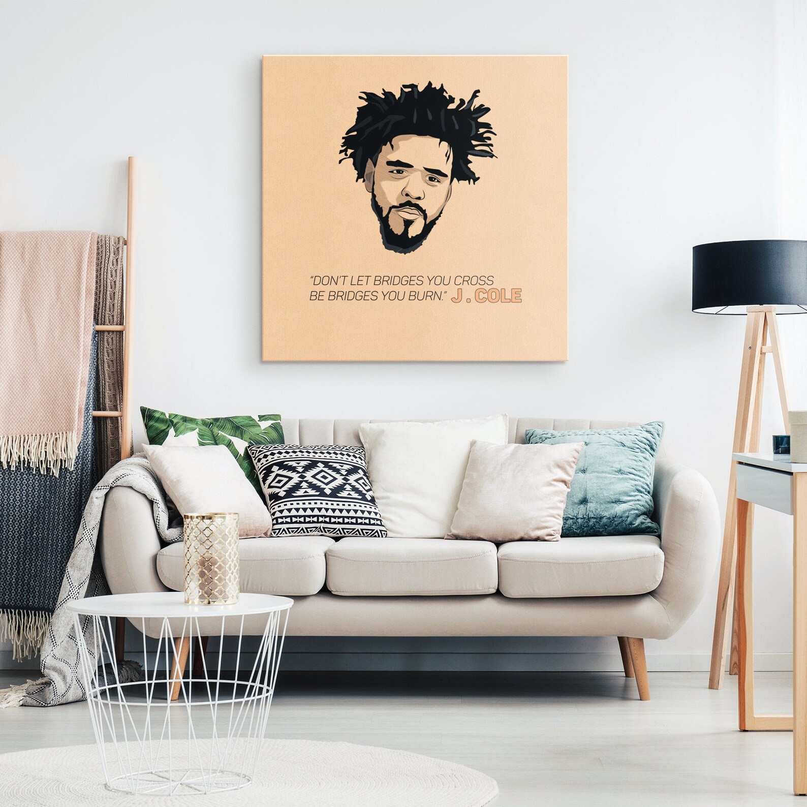 J Cole Canvas Art, Framed & Ready to Hang, J Cole Wall Art, J Cole ...