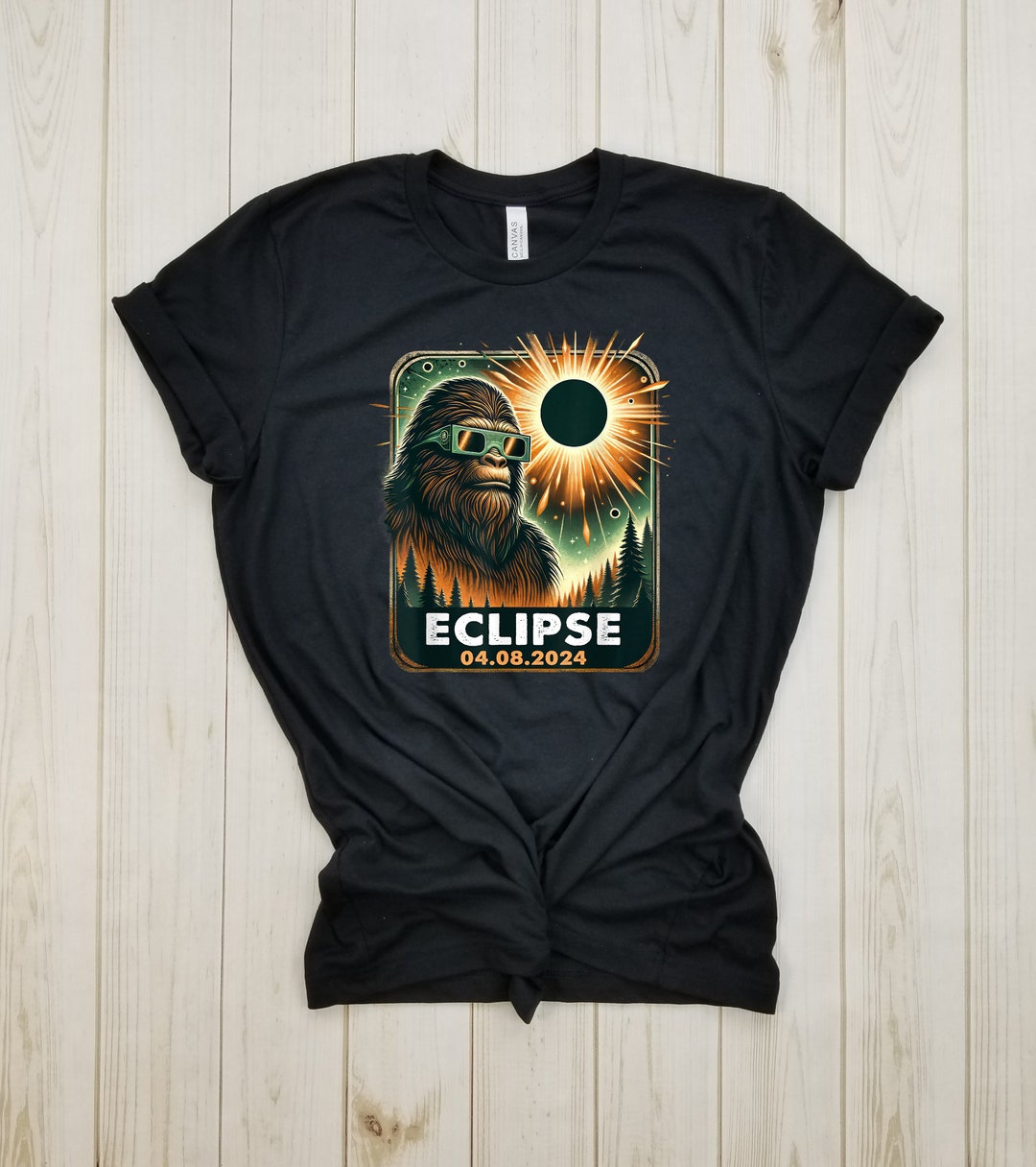Big Foot Total Solar Eclipse 2024 Celestial Shirt, April 8th 2024 Shirt ...
