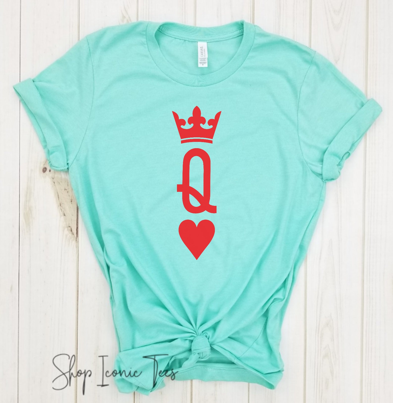 Queen of Hearts Queen Tee Queen of Hearts Shirt Red Queen | Etsy