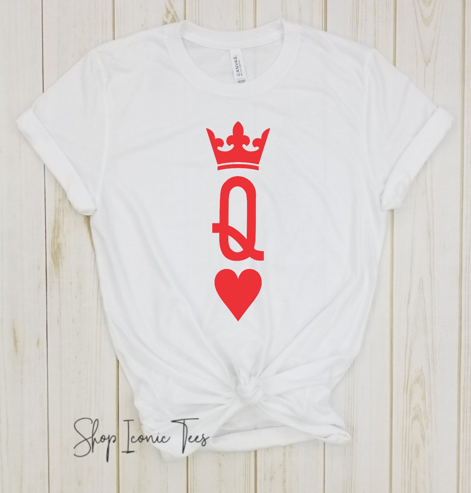 Queen of Hearts Queen Tee Queen of Hearts Shirt Red Queen | Etsy