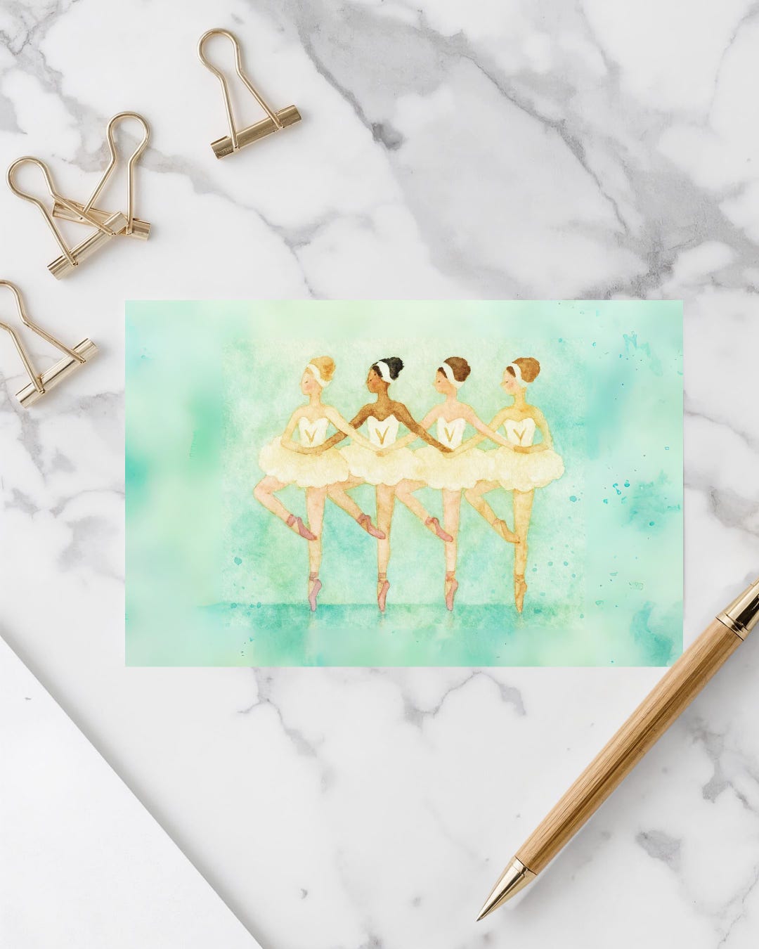 Ballet Greeting Card - Delicate Dance Art in Soft Pastels - Etsy