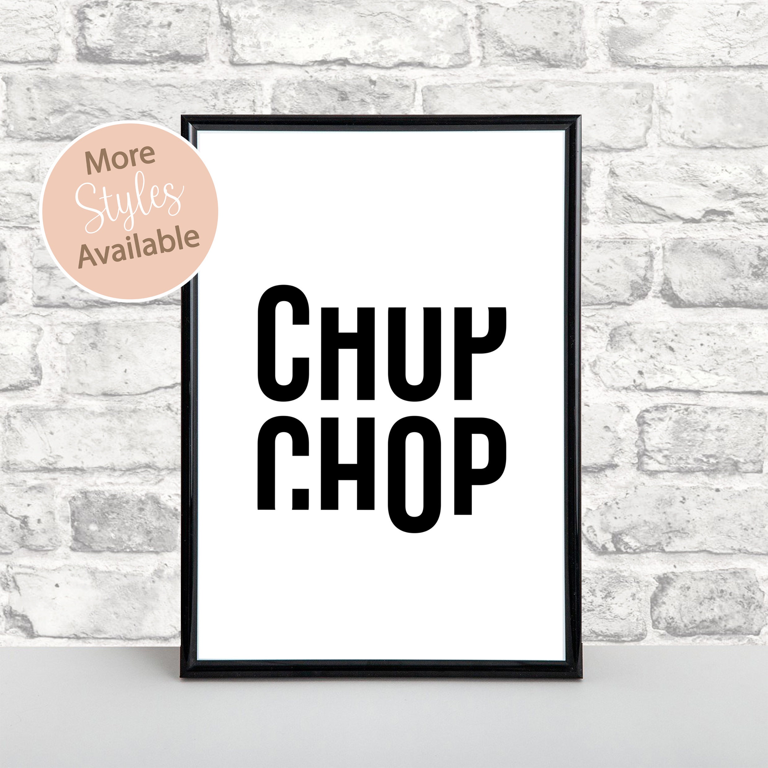 Chop Chop Print Kitchen Print Wall Art Home Decor Poster | Etsy