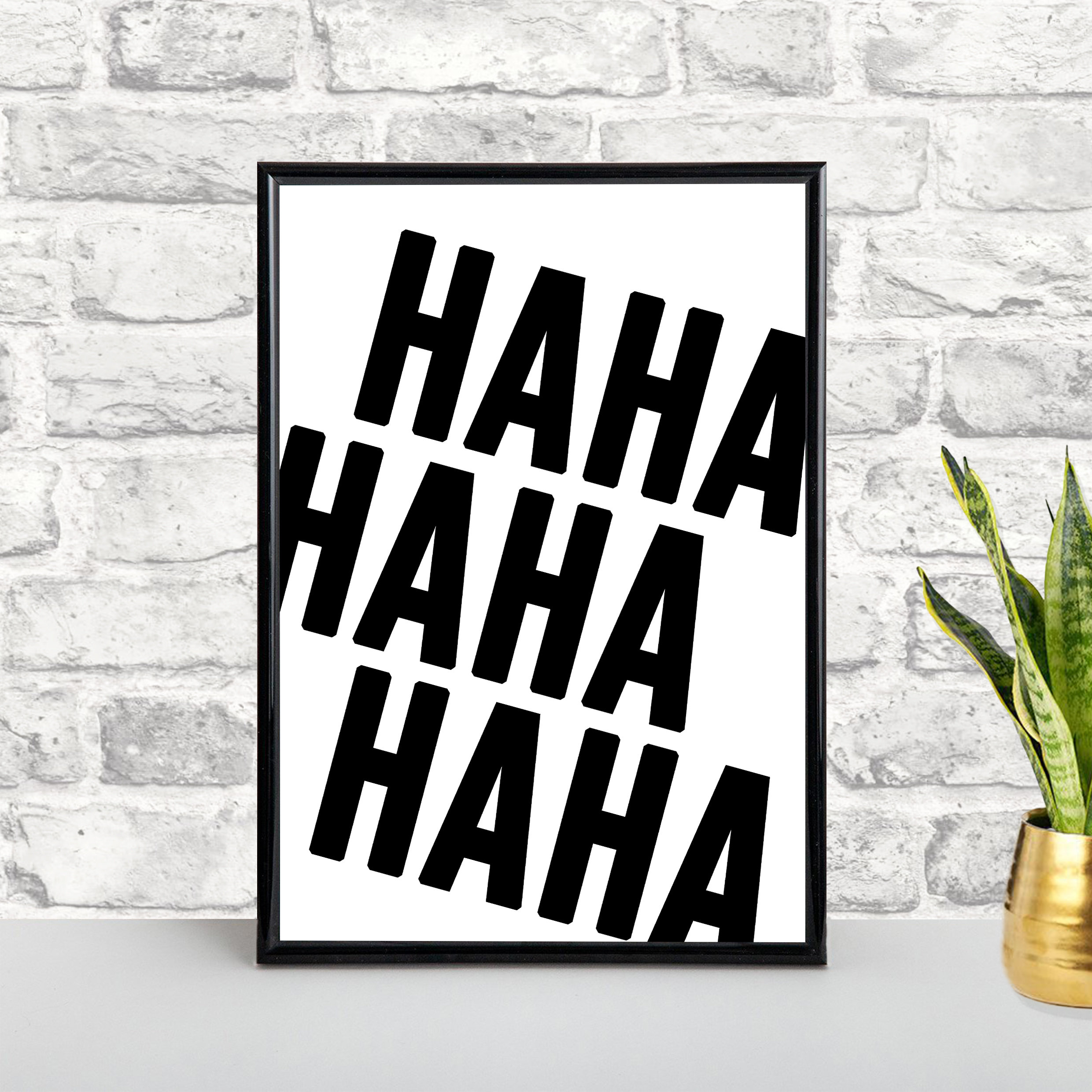 HAHAHAHAHAHA Print Poster Wall Art Home Decor Poster | Etsy