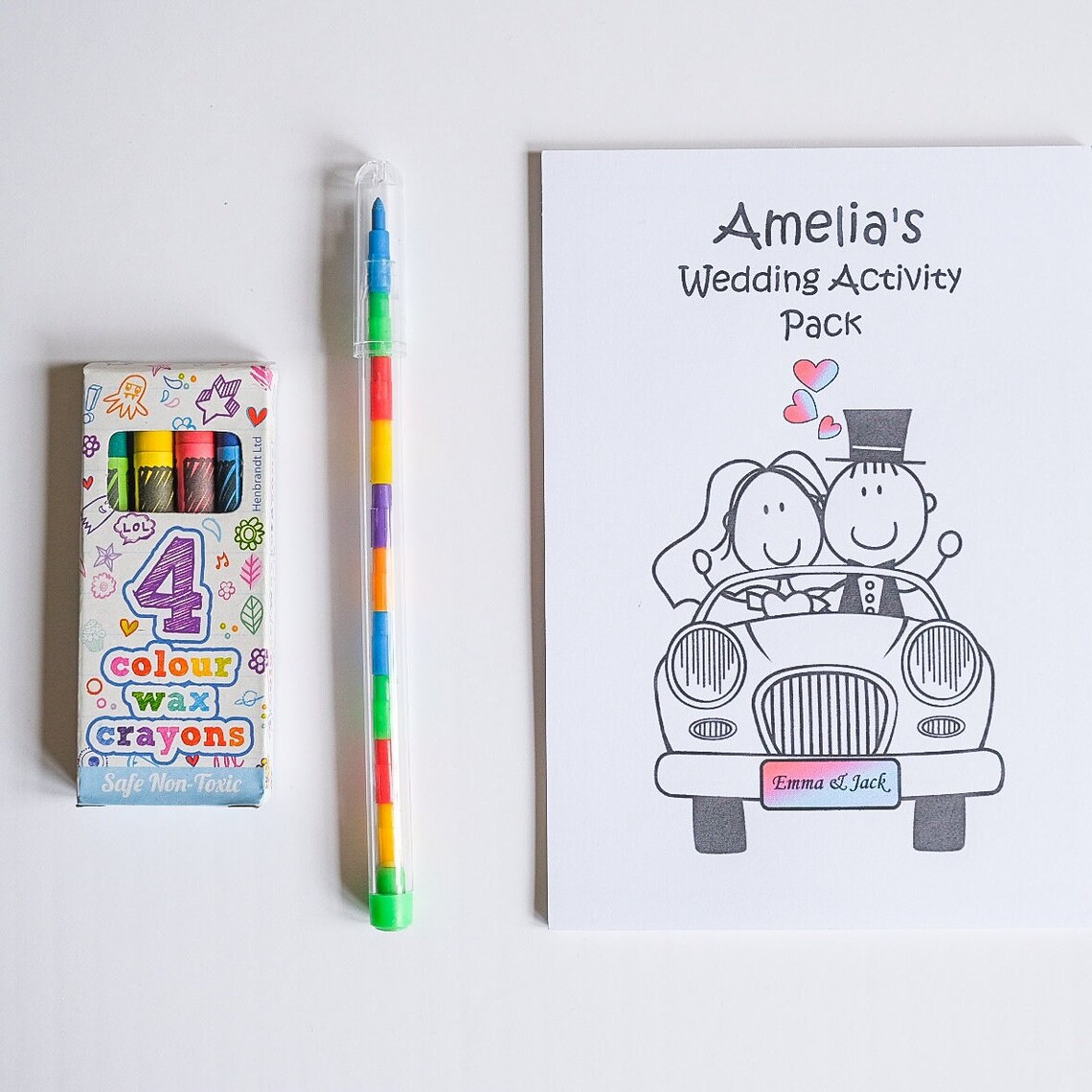 Personalized Wedding Activity Pack - Fun A6 Cards - Perfect Kids' Favor ...