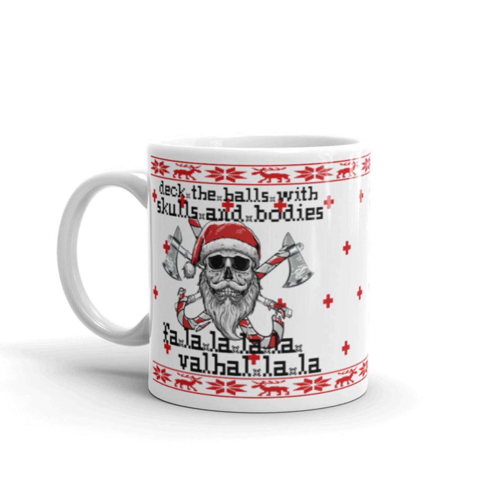 Valhalla Viking Ugly Christmas Mug Funny Christmas Mug for - Etsy