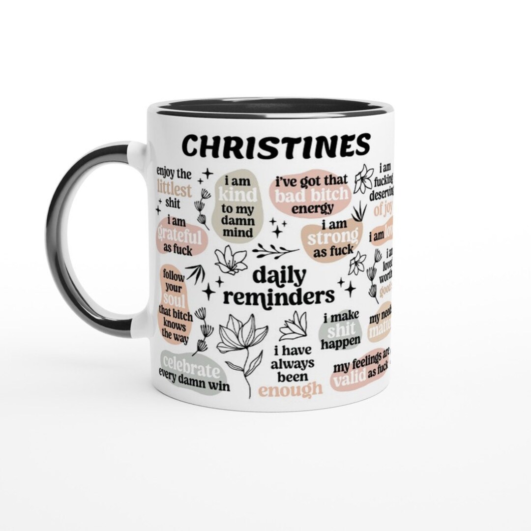 Personalized Swear Word Daily Reminder Mug Custom Name Gift Self Love ...