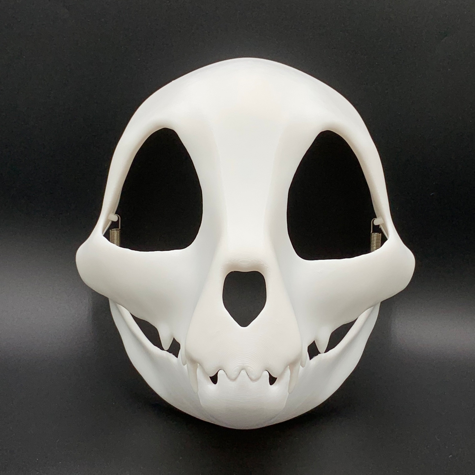 Toony Cat Feline Bone Skull Mask - Movable Moving Hinge Jaw- 3D Printed ...