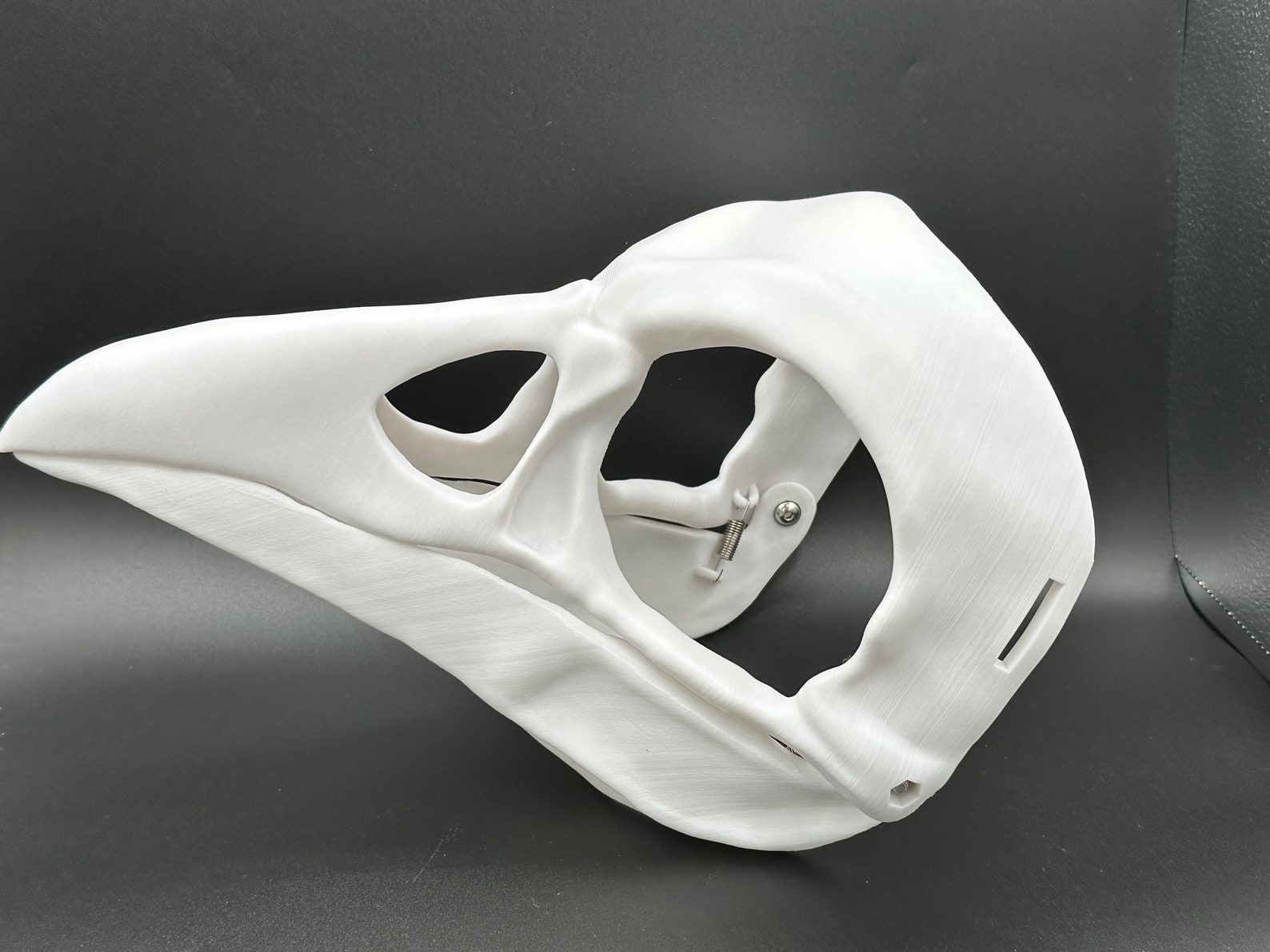 Raven Bird Skull Corvus Bone Skull Mask Movable Moving Hinge Jaw 3D ...