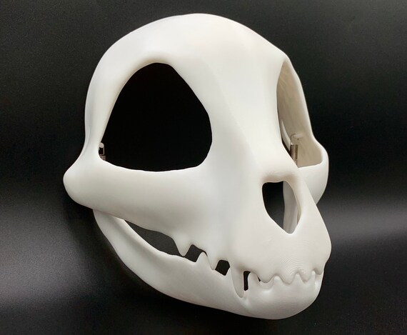 Toony Cat Feline Bone Skull Mask Movable Moving Hinge Jaw - Etsy