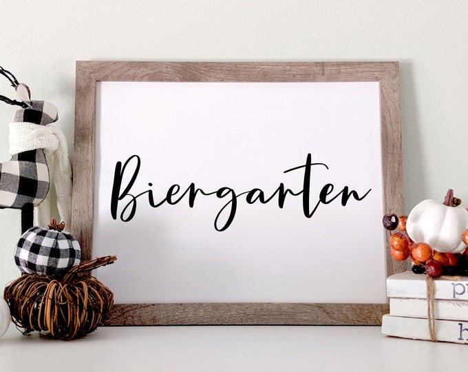 BIERGARTEN SIGN, SVG, Oktoberfest Decor, Instant Download - Etsy